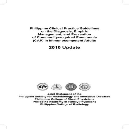 CAP guidelines 2010 | PDF