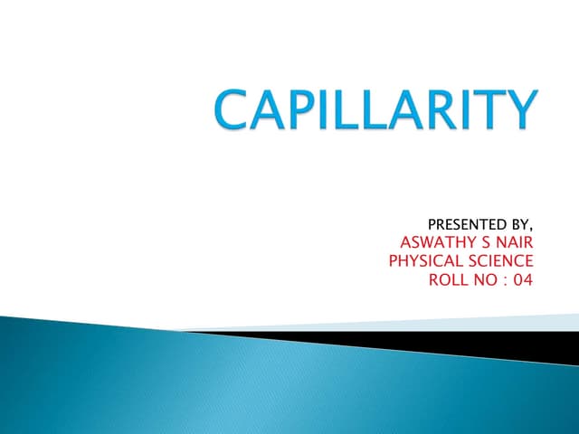 Capillarity | PDF