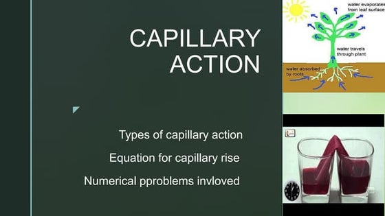 Capillarity ppt | PPTX | Chemistry | Science