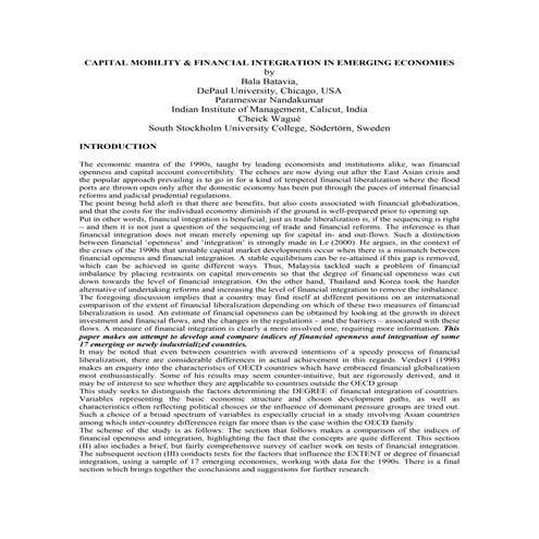 Capital mobility | PDF