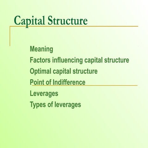 Capital Structure | PPT