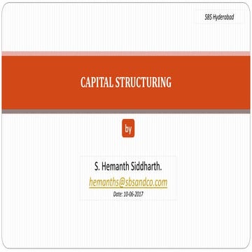 Capital Structuring | PPTX