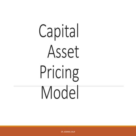 Capital Asset Pricing Model.pdf capital asset | PDF