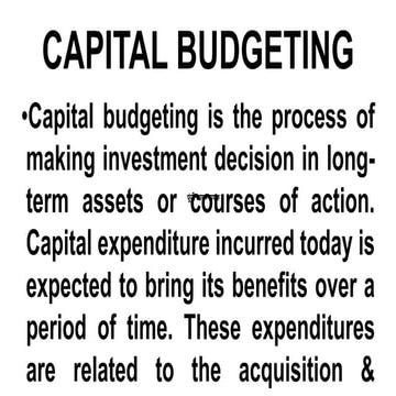 Capital budgeting Techniques | PPTX