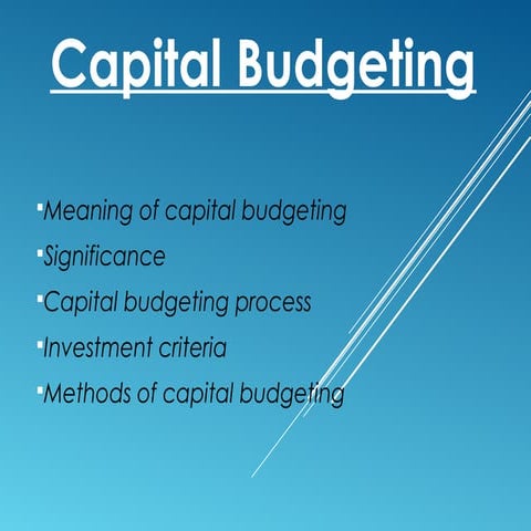 Capital Budgeting | PPT