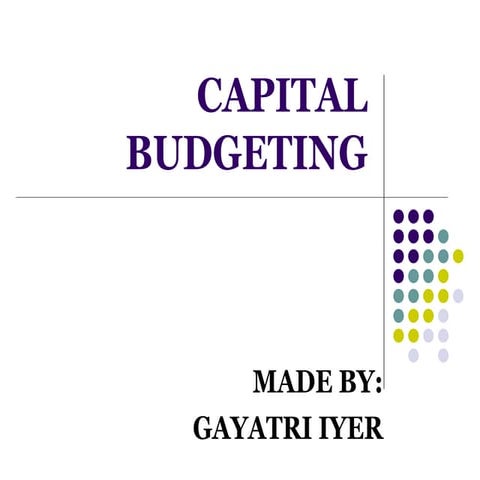 Capital budgeting | PPT