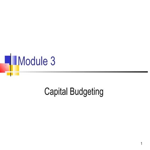 Capital budgeting | PPTX