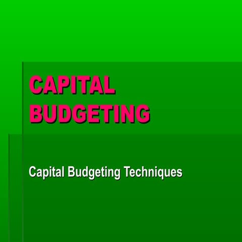 Capital budgeting | PPT