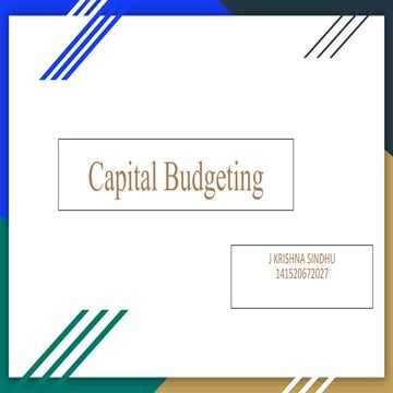 Capital budgeting | PPT