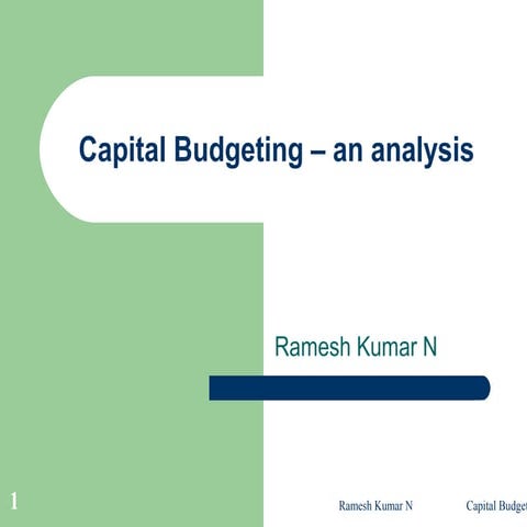 Capital budgeting analysis | PPT