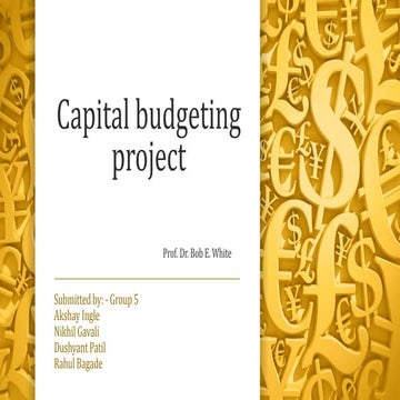 Capital budgeting & cost analysis project | PPT