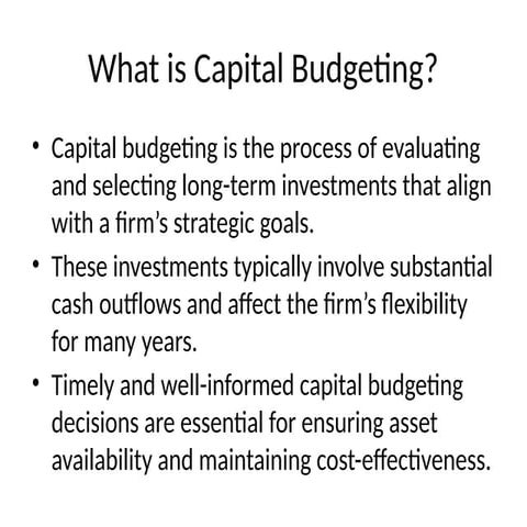 Capital Budgeting Presentation.pptx for student | PPTX