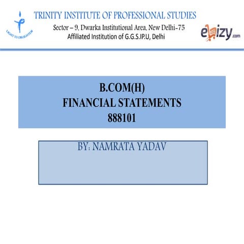 Financial Statement- CLASSIFICATION OF CAPITAL AND REVENUE EXPENDITURE ...