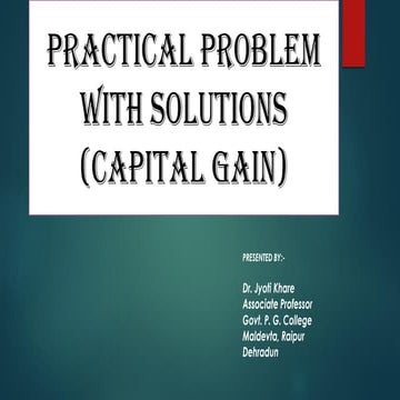 Capital gain prac problem | PDF