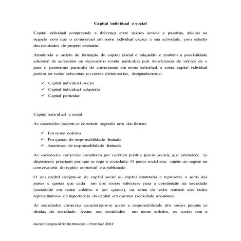 Capital individual e social | PDF
