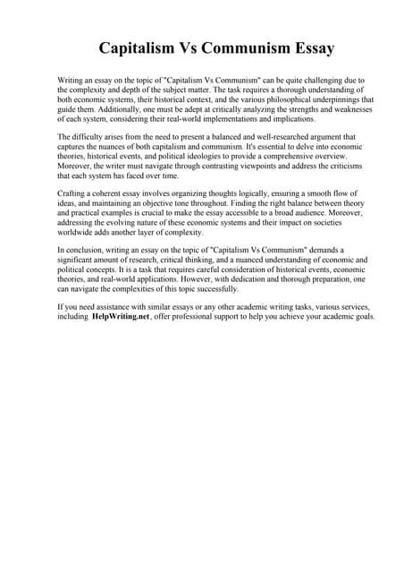 Communism Essay. Azusa Pacific University | PDF