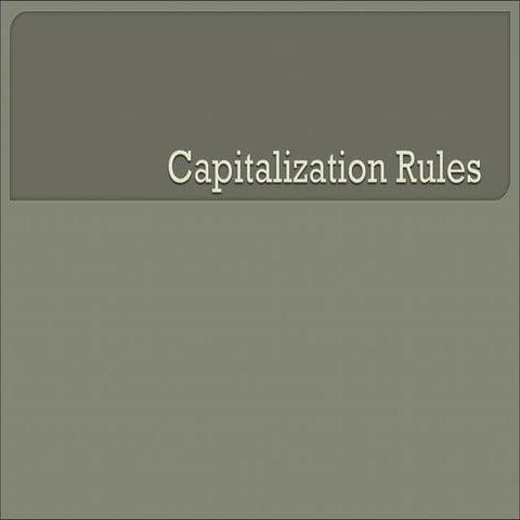 Capitalization rules | PPT