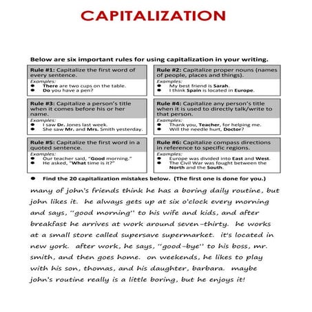 Capitalization 2 | PDF