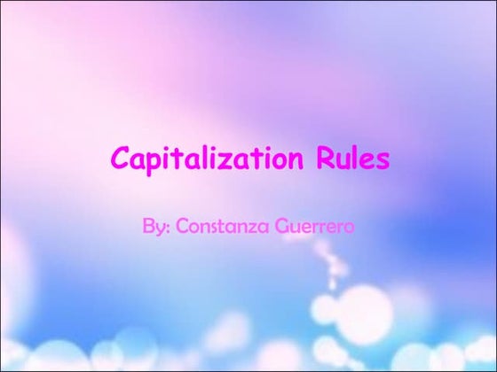 Capitalization | PPT