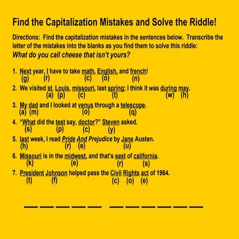 Capitalization | PPTX