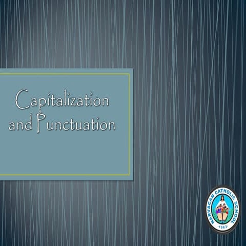 Capitalization and punctuation lesson | PPT