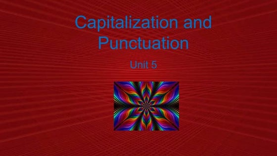 Capitalization and punctuation | PPTX