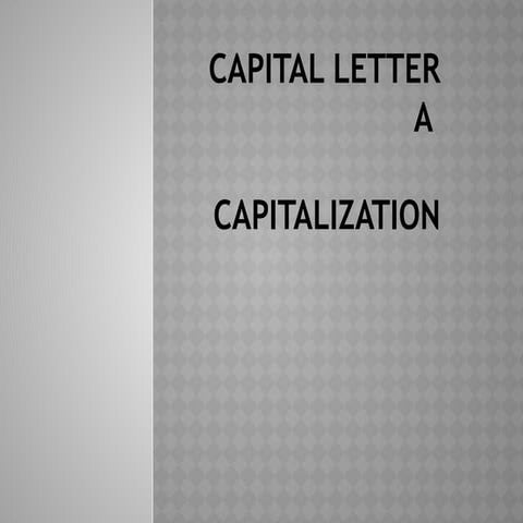 ESL Writing How to use Capitalization PPT | PPTX