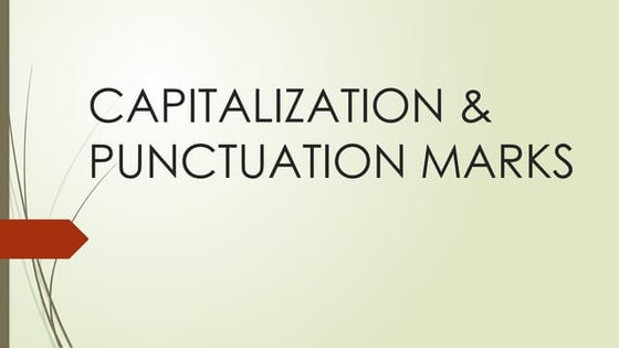 Punctuation Marks in English Grammar | PPT