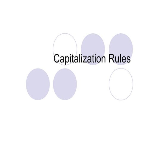 Capitalization Rules | PPT