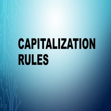 Capitalization rules | PPT