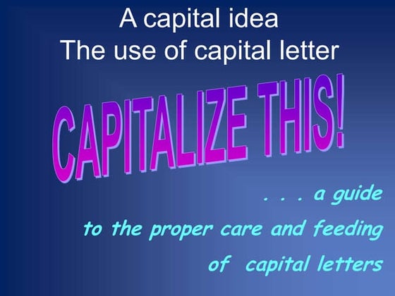 Capitalization rules | PPT