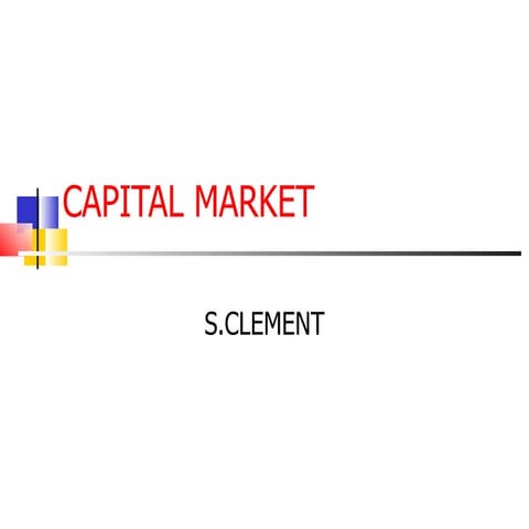 Capital market | PPT