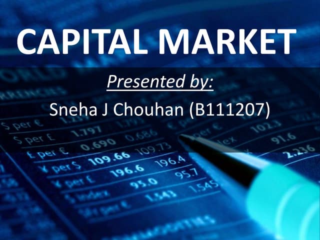 Capital market ppt | PPT