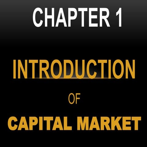 Capital market chapter 1 | PPT