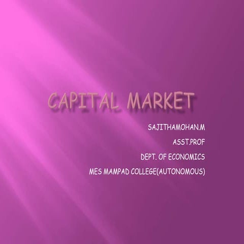 Capital market instruments | PPTX