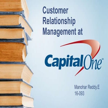 Customer Relationship Management at Capital one | PPTX