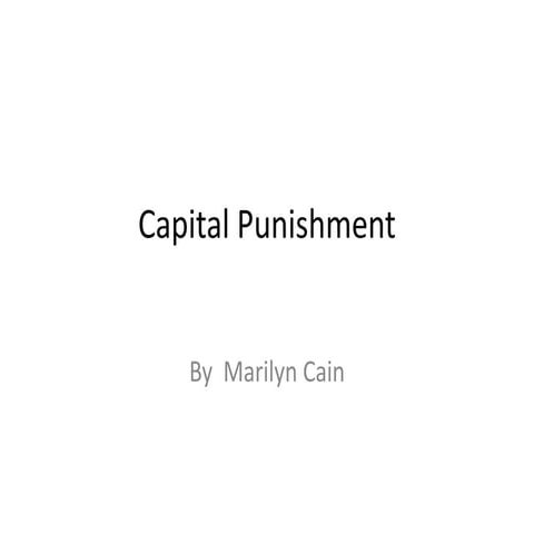 Capital punishment power point | PPTX