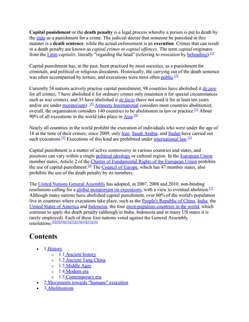 The Death Penalty | PPTX