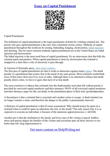 Persuasive Speech On Capital Punishment | PPT