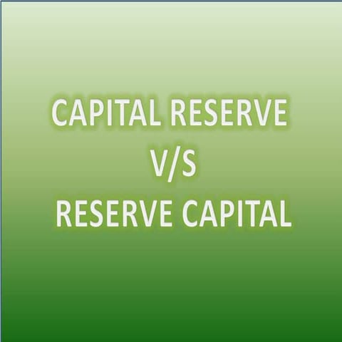 Capital reserve V/S Reserve Capital | PPT