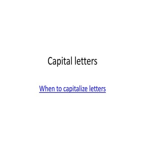 Capitals | PPTX