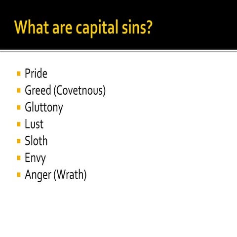 The Seven Deadly Sins | PPTX