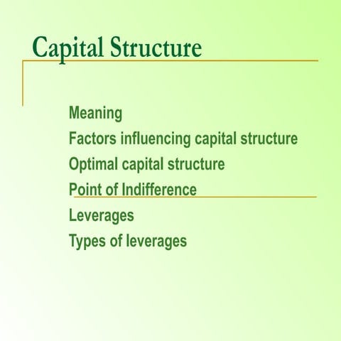 Capital Structure | PPT