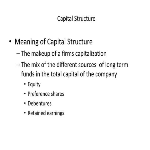 Capital structure | PDF
