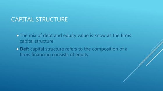 Capital structure theories | PPT