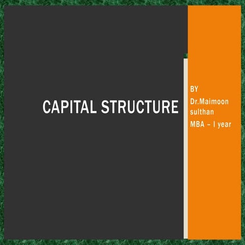 Capital structure | PPTX