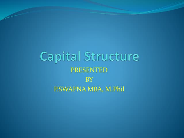 Capital Structure Theories | PPT