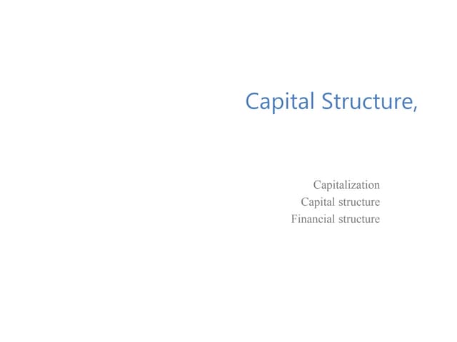 Capital structure | PPTX