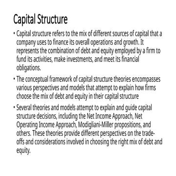 Capital Structure defination meaning and benifits | PPTX