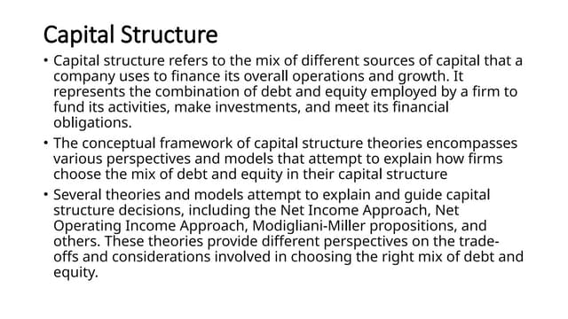 Capital Structure Theories | PPT